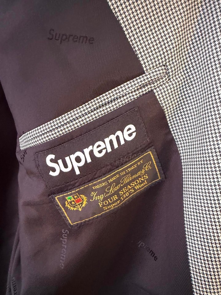 SUPREME Wool Suit Houndstooth -XL (36) | eBay UK