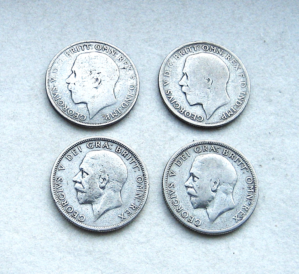 Four George V Silver Florin/Two Shilling Coins 1937-1943 | eBay UK