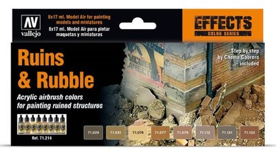 17ml Bottle Ruins & Rubble Effects Model Air Paint Set (8 Colors) | eBay