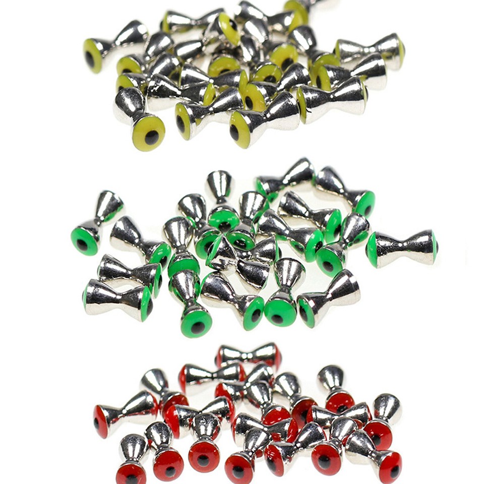 30/50pcs Brass Dumbbell Eyes Fly Tying Materials for Fly Fishing Flies ...