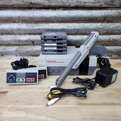 ORIGINAL Nintendo Entertainment System Bundle Set Kit NES Console NES ...