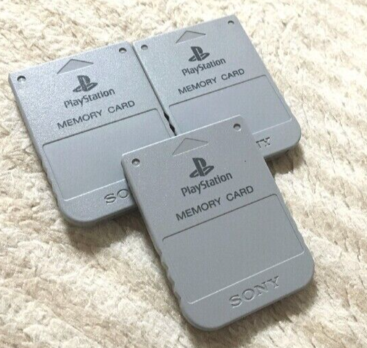 SONY PlayStation 1 PS1 15 Block Memory Card SCPH-1020 3set Genuine ...