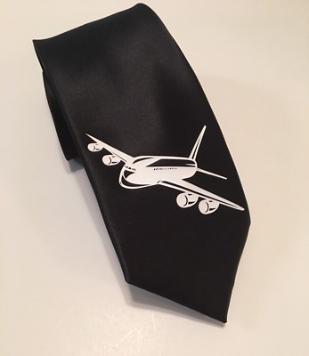 Airplane Necktie, Commercial Jet, Pilot, New | eBay