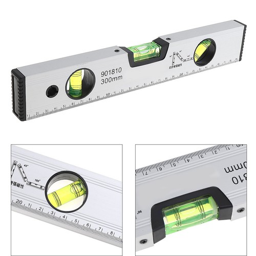 Precision Magnetic Level Ruler 12" Aluminum Alloy Spirit Level ...