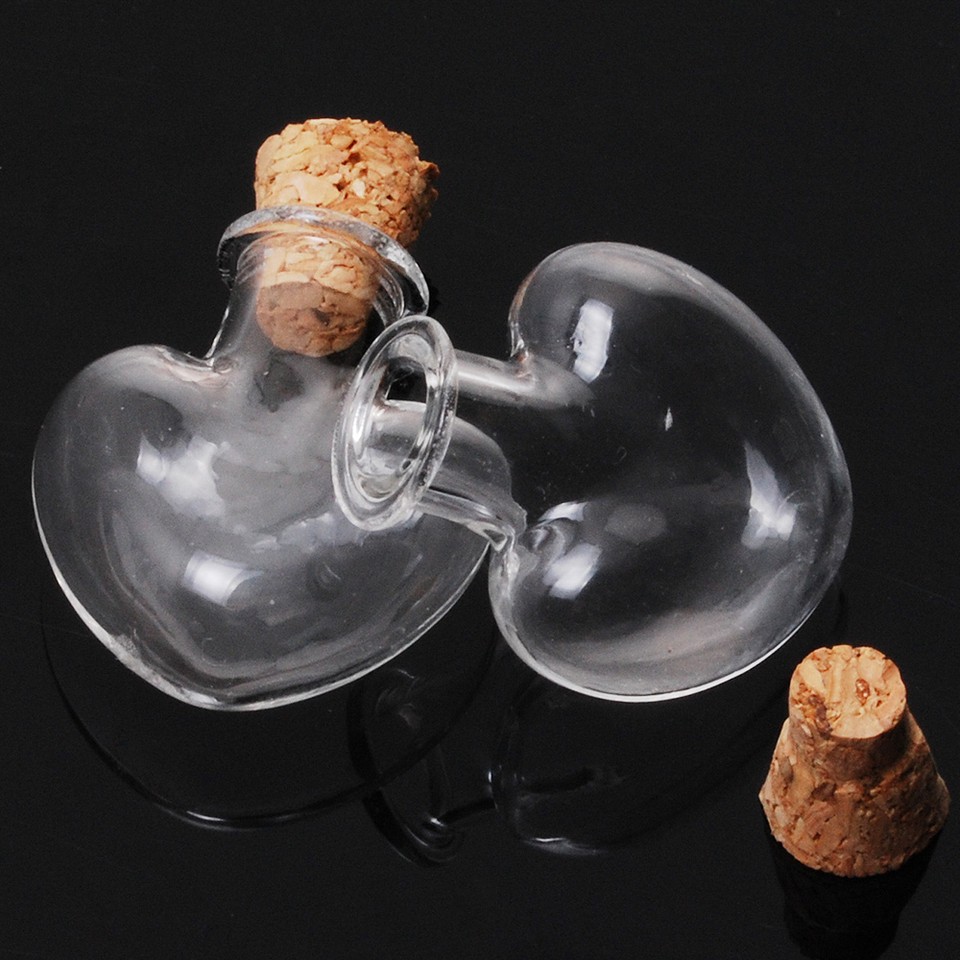 Wholesale 10pcs Tiny Clear Glass Bottles Empty Glass Bottle With Cork ...