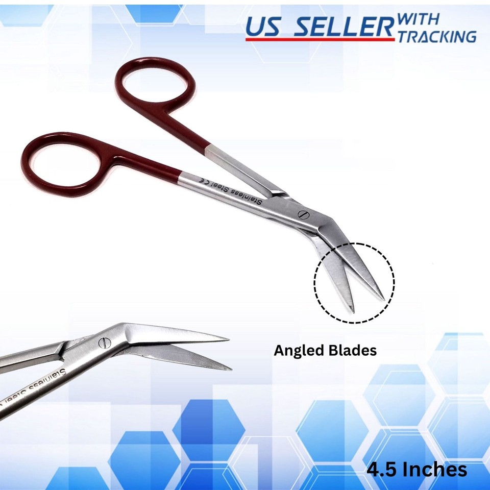Micro IRIS Angled Surgical Scissors 4.5" Medical Dental Veterinary ...