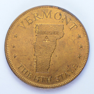 Vermont USA The 14th States of the Union Commemorative Coin Medal Token ...