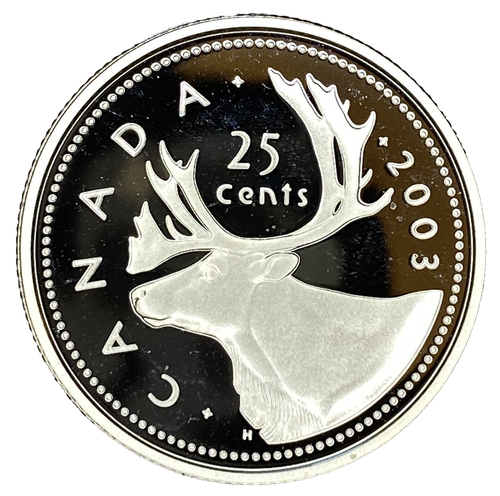 2003 CANADA 25 CENTS PROOF SILVER QUARTER HEAVY CAMEO COIN | eBay