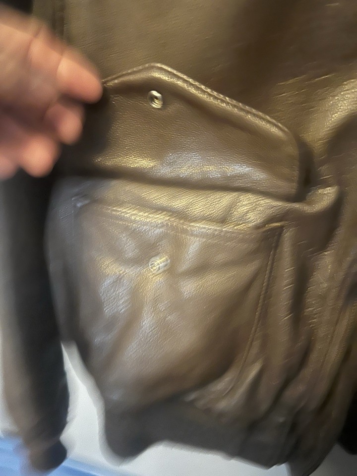 Vintage Cooper U.S. Air Force A-2 Men's Goatskin Leather Bomber Jacket ...