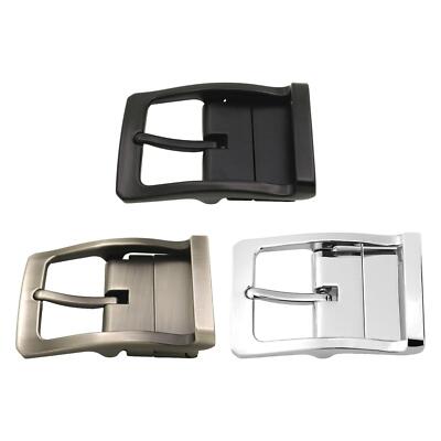 Metal Belt Buckle Replacement Reversible Mens Rectangle Pin Buckle Pin ...