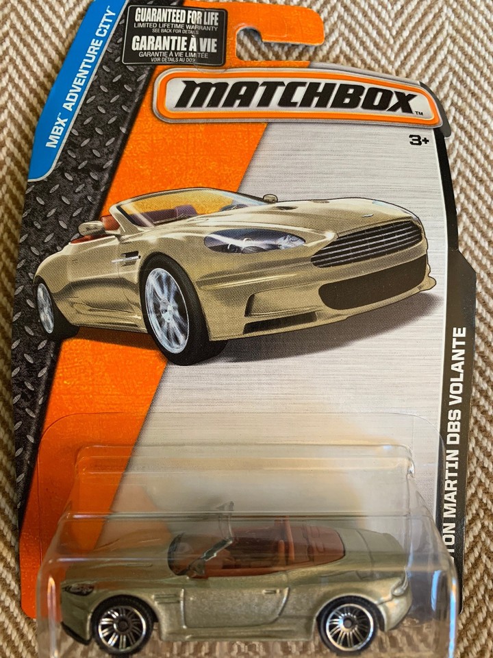 Matchbox #18 Aston Martin DBS Volante Gold Convertible Car MBX ...