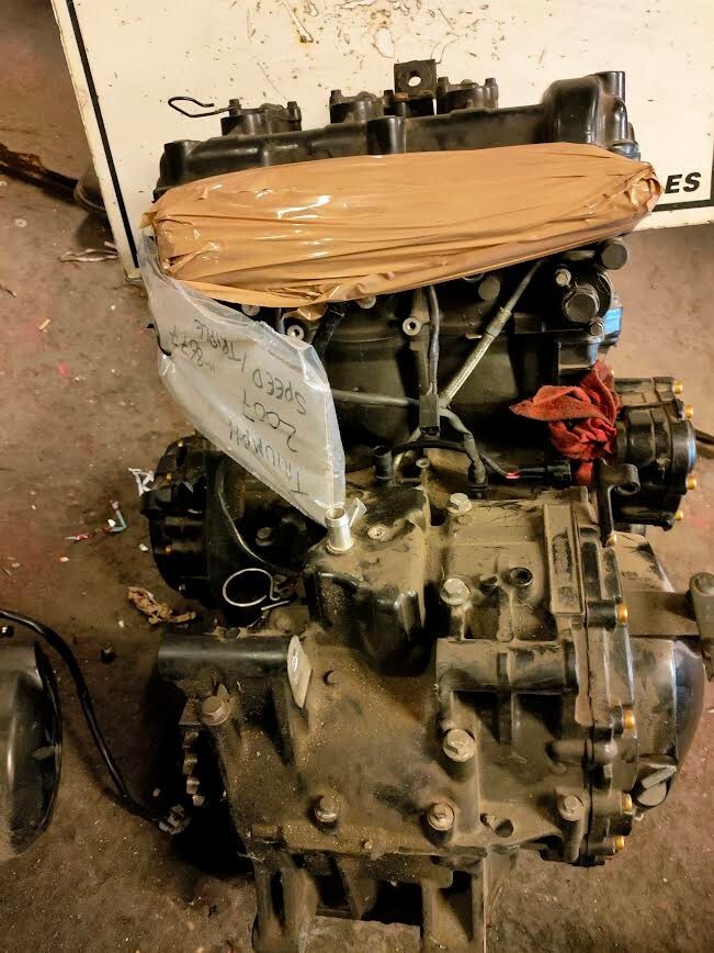 TRIUMPH SPEED TRIPLE 1050 2007 TO 2009:ENGINE: 8000 MILES ONLY WITH MOT ...