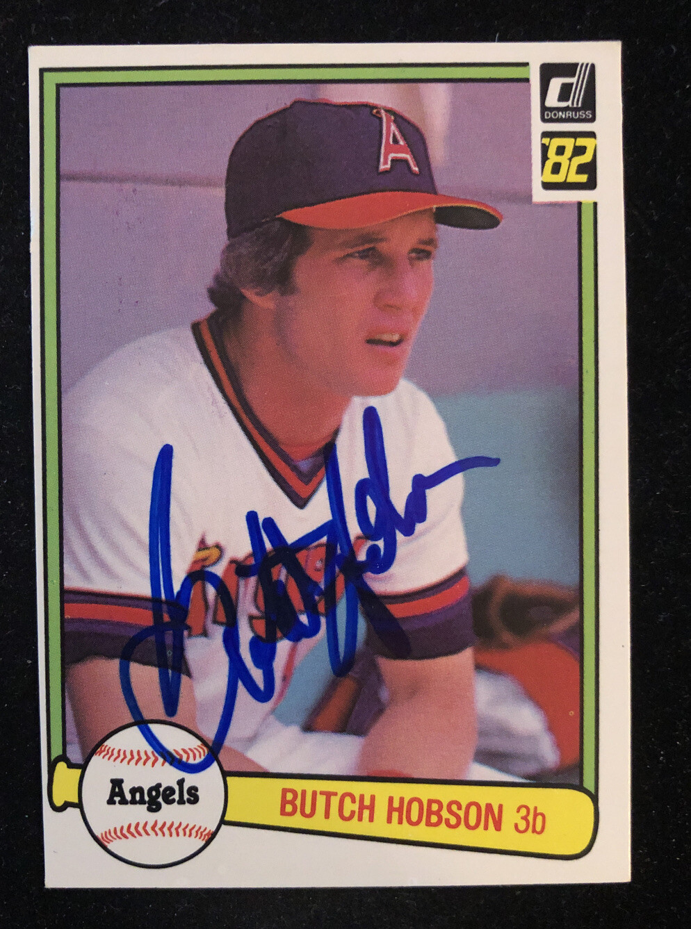 BUTCH HOBSON 1982 DONRUSS AUTOGRAPHED SIGNED AUTO BASEBALL CARD 577 ...