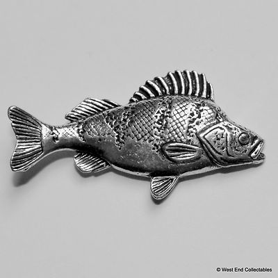 Perch Fish Pewter Pin Brooch -British Handcrafted- Coarse Fishing ...