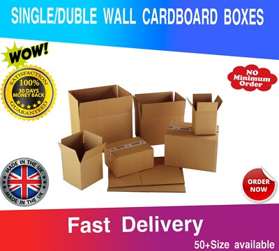 CARDBOARD BOXES DOUBLE WALL 6mm VARI DEPTH POSTAL PACKING MAILING ...