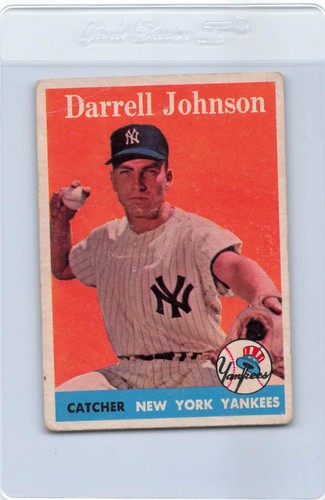 1958 Topps #61 Darrell Johnson Yankees VG *6022 | eBay