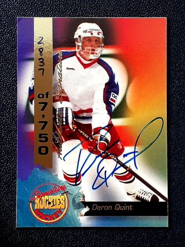 DERON QUINT AUTO 1995 SIGNATURE ROOKIES SIGNATURES NO 26 #2837/7750 ...