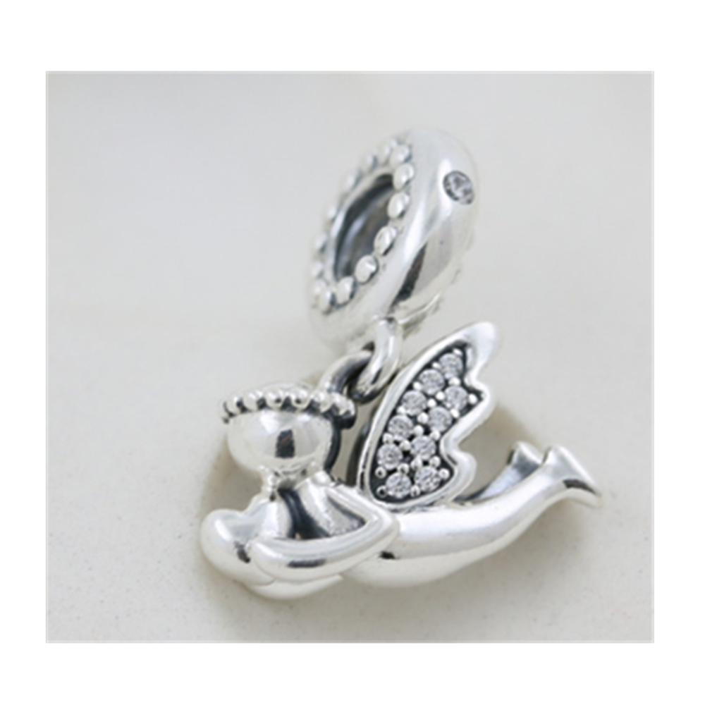 New AUTHENTIC PANDORA CHARM ANGEL OF LOVE DANGLE #798484C01 | eBay