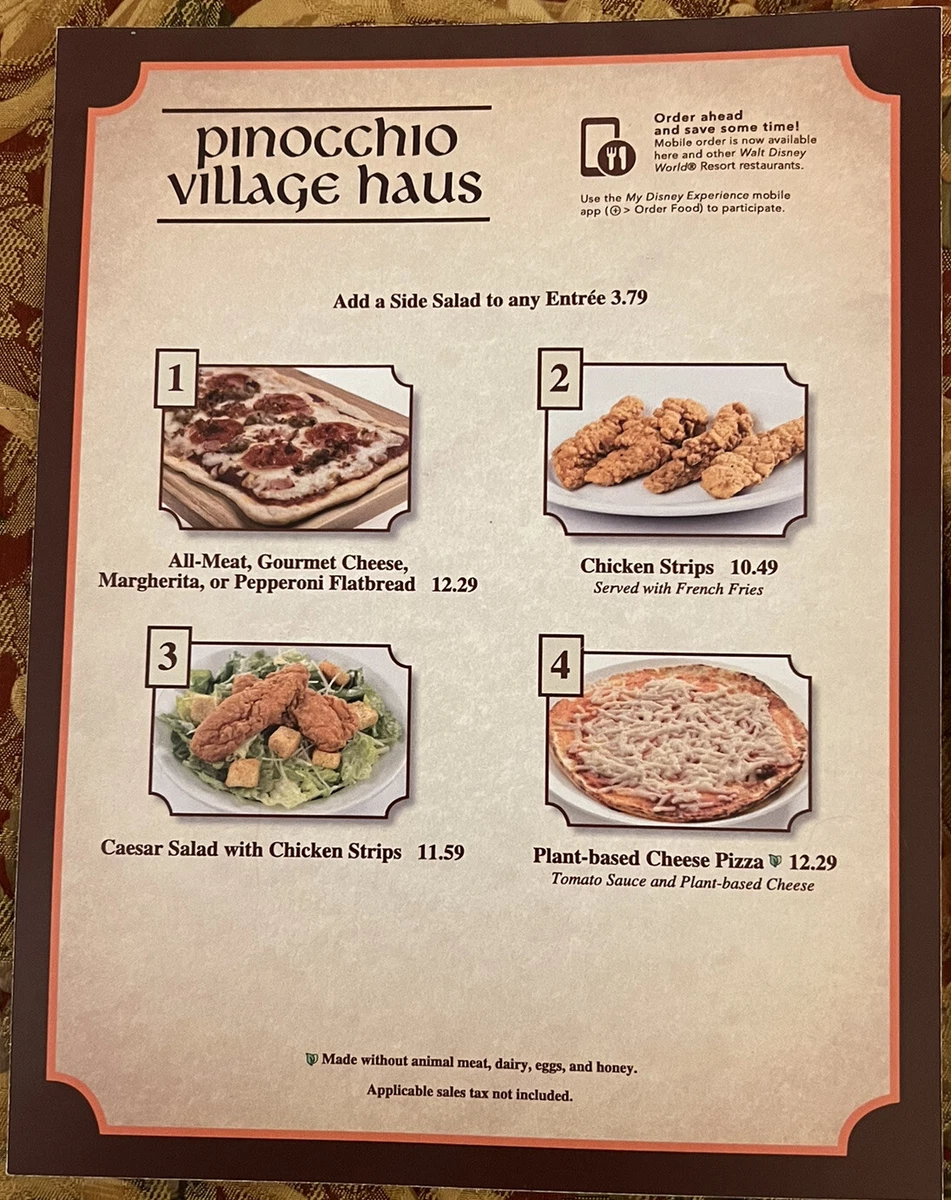 Magic Kingdom Dining Menus