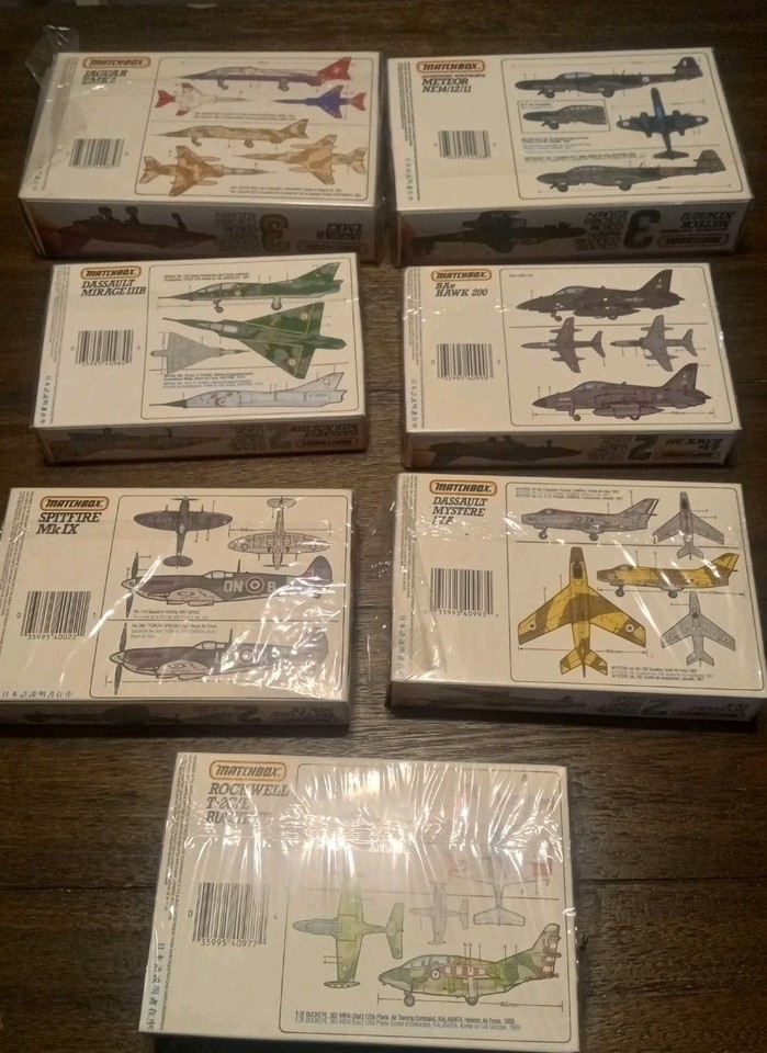 Lot Of 7 Matchbox Airplane Model Kits 1980s CS | eBay