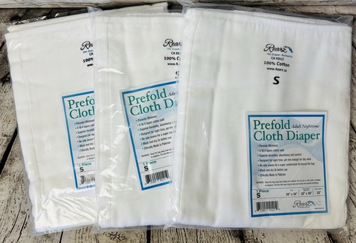 Adult Nighttime Cloth Prefold Diaper Rearz Size Small – 100% Cotton ...