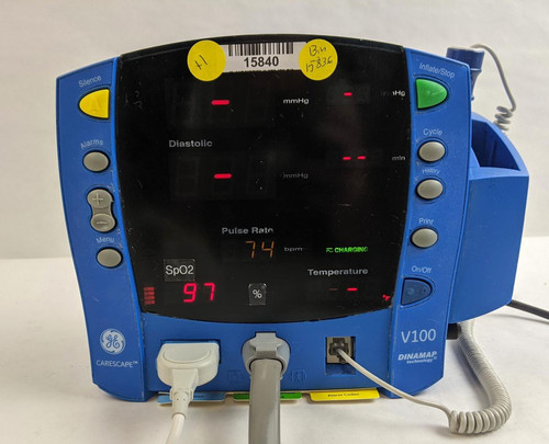 GE Carescape V100 Vital Sign Monitor Masimo SpO2 NIBP Temp | eBay