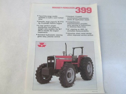 Massey Ferguson Model MF 399 Tractor Brochure | eBay