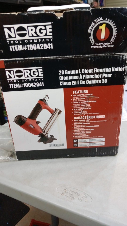 Norge Tool Company ITEM#100420 20 Ga. L Cleat Flooring Nailer | eBay