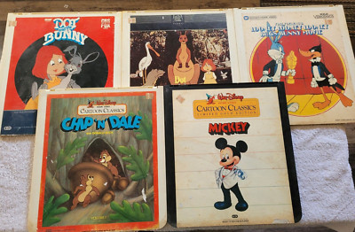 CED Video Discs Disney Cartoon Classics Looney Tunes Lot of 5 Childrens ...