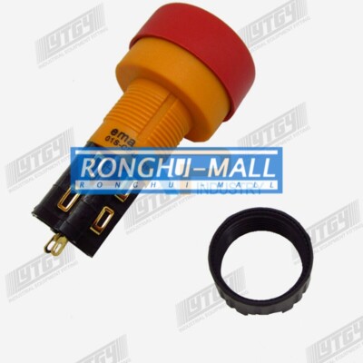1PCS for EMA 01S-CE40.S2P Emergency stop button switch with lamp 16mm ...