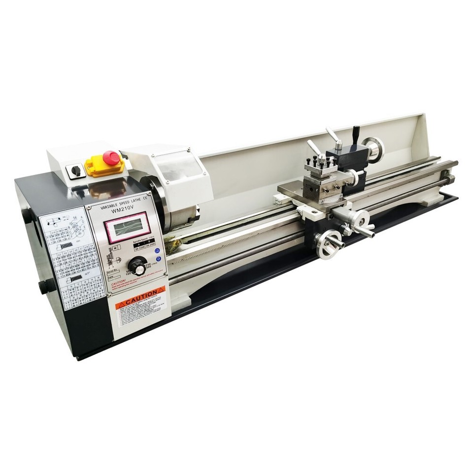 WM210V Metal Lathe 8''x39'' Benchtop Lathe Machine 1100W Inch Thread ...