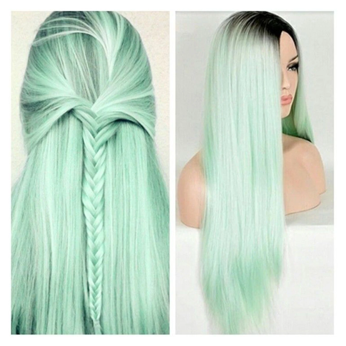 Mint Green Ombre Hair