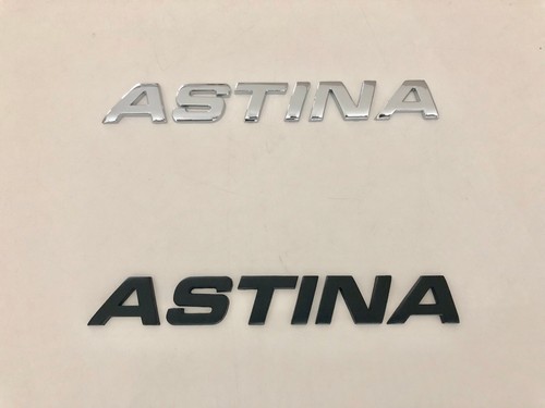 x1 ASTINA Black / Chrome 3D Emblem Badge Alphabet Letter number DIY ...