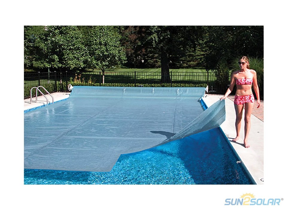 Sun2Solar 1200 Series Rectangle Clear Swimming Pool Solar Cover ...