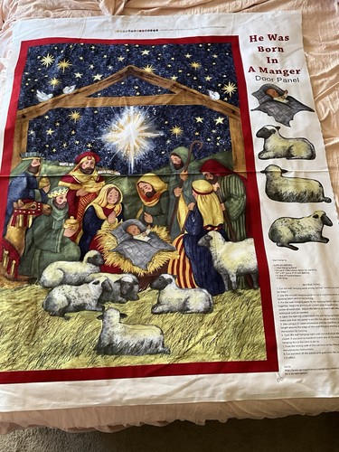 Manger Scene Door Panel Blessed Child By Steele Creek Studio 20”x26 ...