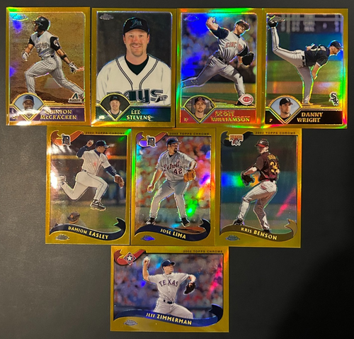 2002 Topps Chrome Lot of 8 Gold Refractors. #'ds. M/NM Condition | eBay
