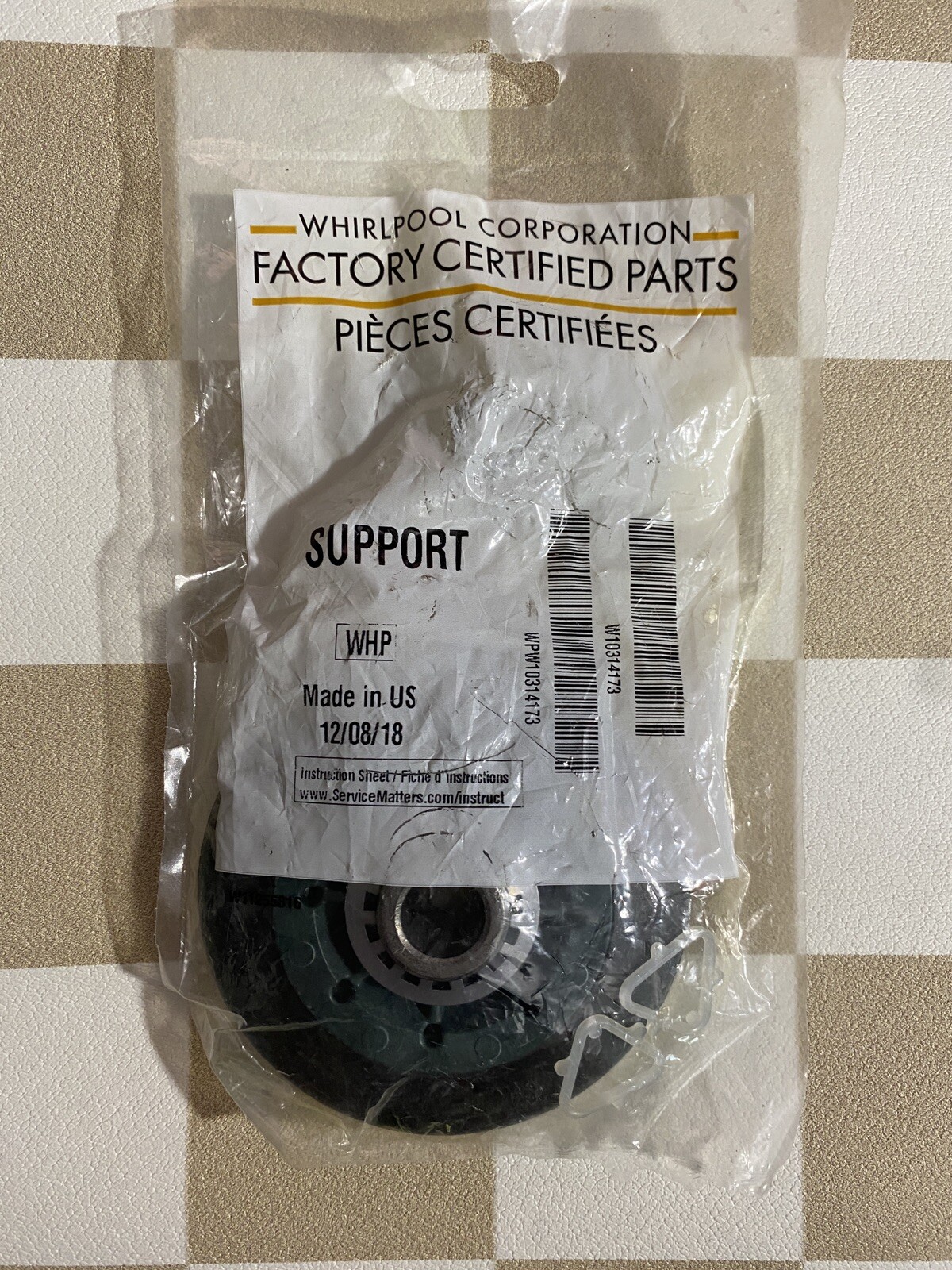 Whirlpool Dryer Drum Roller W10314173 WPW10314173 Factory Certified 1 ...