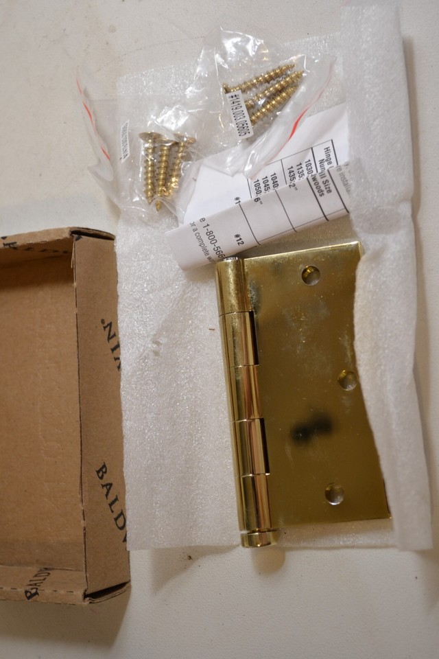 Baldwin 3-1/2" Square Door Hinge - Polished Brass 1035.003.I | eBay