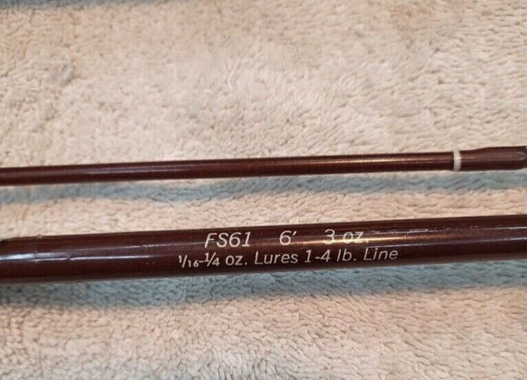 Vntg Fenwick FS61 UL Spinning 6' Rod & case 3oz 1-4 lb Test Line- Lure ...