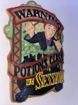 2000 Harry Potter Warning Potions Class in Session Plaque | eBay