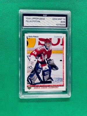 ROOKIE 1990 UD #458 FELIX POTVIN (Maple Leafs) FGS 10 Gem Mint | eBay