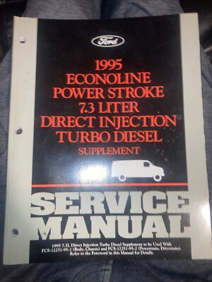 1995 Ford Econoline PowerStroke 7.3L Direct Injection Turbo Diesel ...