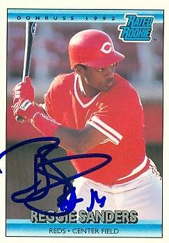 Reggie Sanders autographed Baseball Card (Cincinnati Reds) 1992 Donruss ...