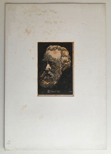 Robert Budzinski: Theodor Storm - Original Holzschnitt um 1915 | eBay
