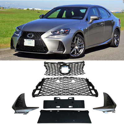 Front Grille Assembly Grey Grill Fit 2017-2022 Lexus IS200t IS300 IS350 ...