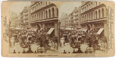 UK London Cheapside Sofortbild 1892 Foto Stereo Vintage P74L6n | eBay.de