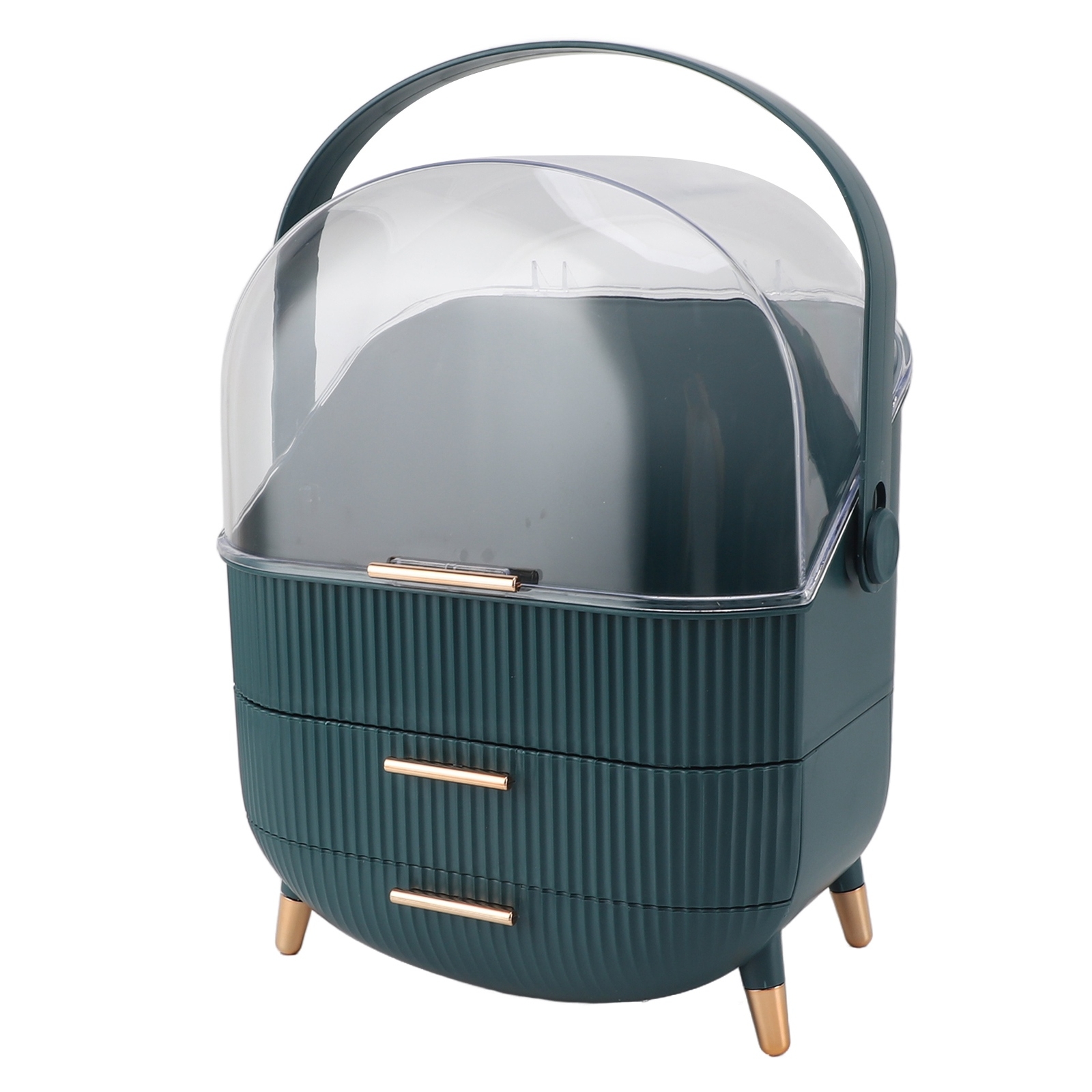 Cosmetics Display Case 2 Layer Makeup Storage Organizer With Drawer ...