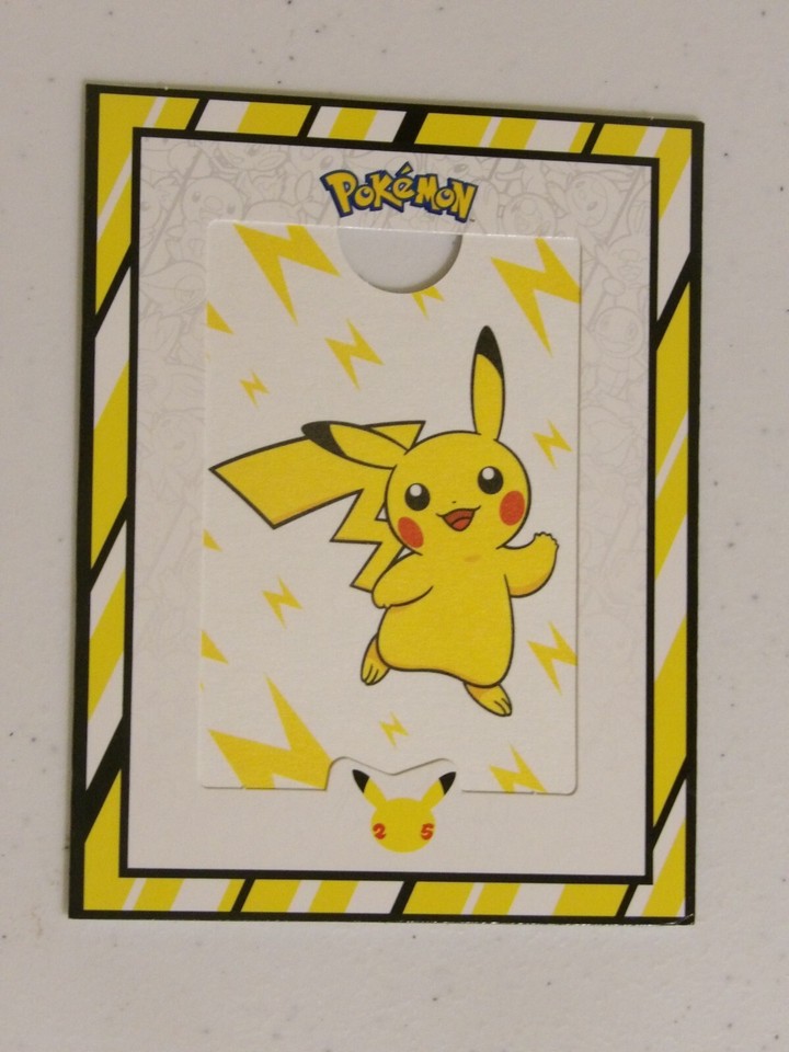 20x McDonald’s Pokemon 25th Anniversary Pikachu Cardboard Card Frame ...