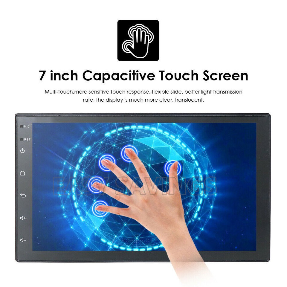 Apple CarPlay 7" Double Din Car Stereo Radio Android 12 Auto Touch ...
