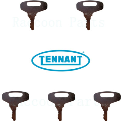 5 Tennant Sweeper Ignition Keys 87866 4300 1550 355 385 550 6400 6500 ...